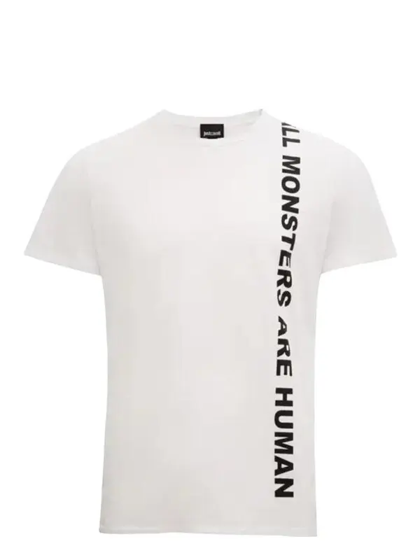Just Cavalli Logo Printed T-shirt - White