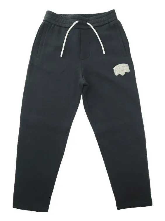 Emporio Armani Logo Patch Drawstring Trousers - Black