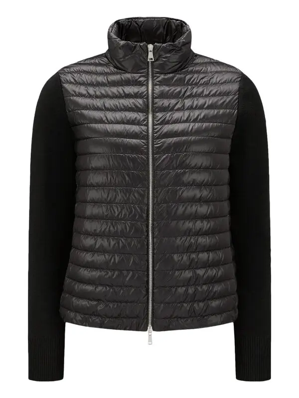 Moncler Quilted Zipped Cardigan - Black