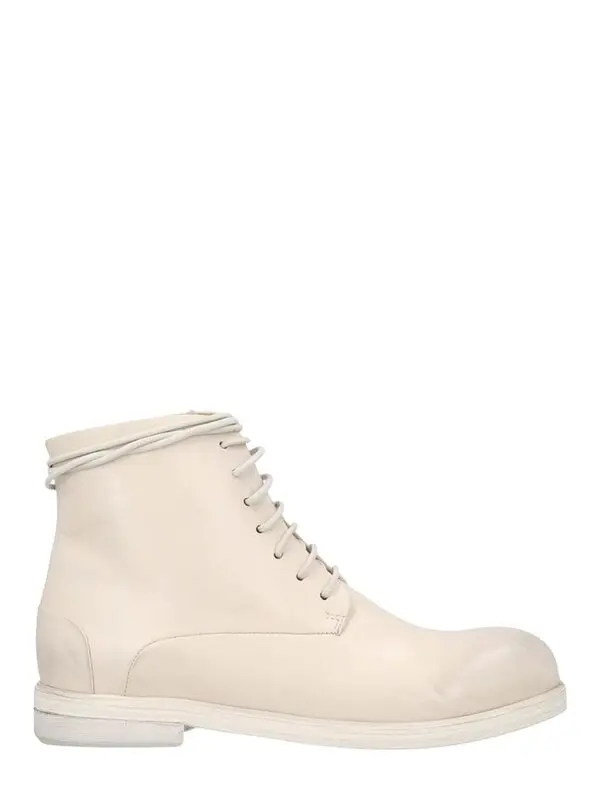 Marsèll Round-toe Lace-up Boots - Nude