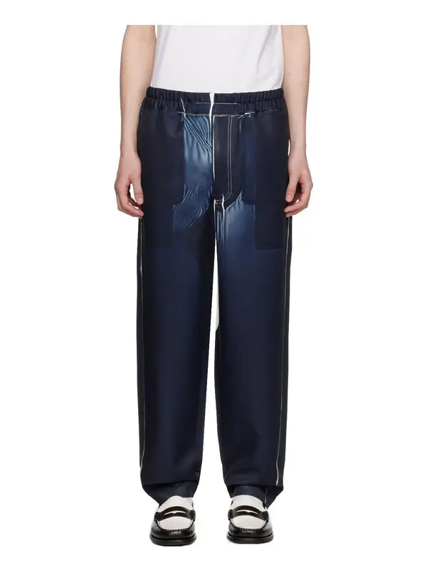 Comme Des Garçons Printed Twill Trousers - Black