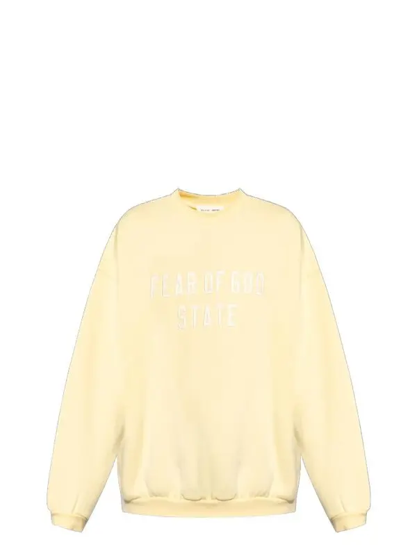 Fear Of God Crewneck Sweatshirt With Embroidered Logo - Nude