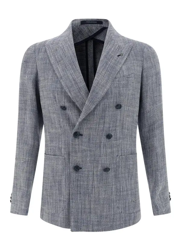 Tagliatore Welt-pocketed Double-breasted Blazer - Gray