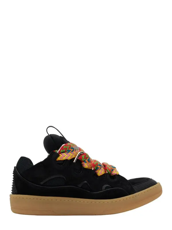 LANVIN Leather Curb Sneakers - Black