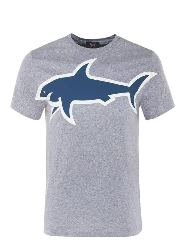 PAUL  SHARK Round-necked Logo T-shirt - Gray