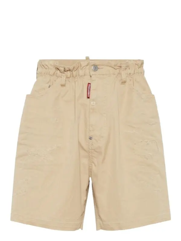 Dsquared2 Cotton Shorts With Five-pocket Design - Stone
