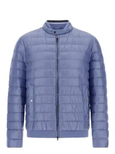 Herno Quilted Zip-front Stand Collar Jacket - Blue