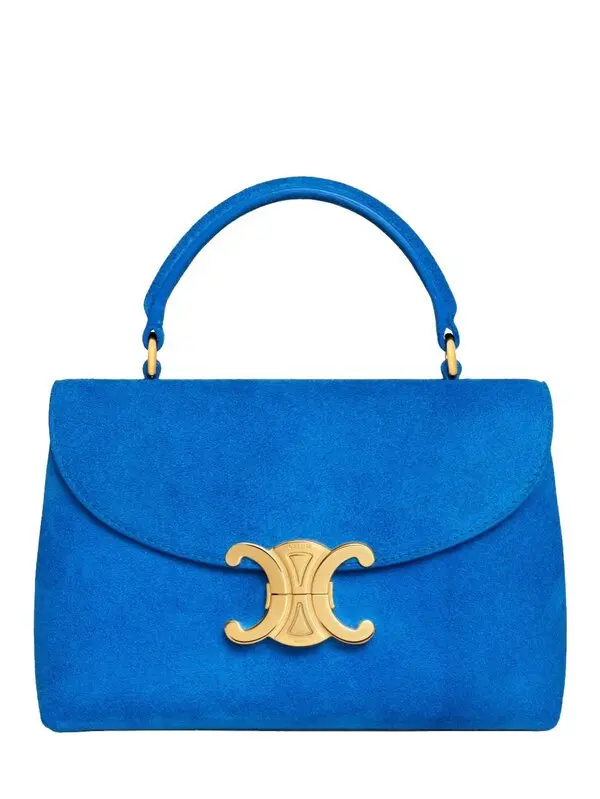 Celine Teen Nino Bag In Suede Calfskin - Ultra Blue