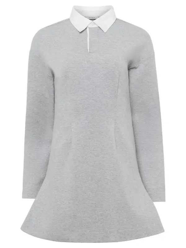 J.W.ANDERSON Long-sleeve Polo Dress - Medium Gray Mixed Color
