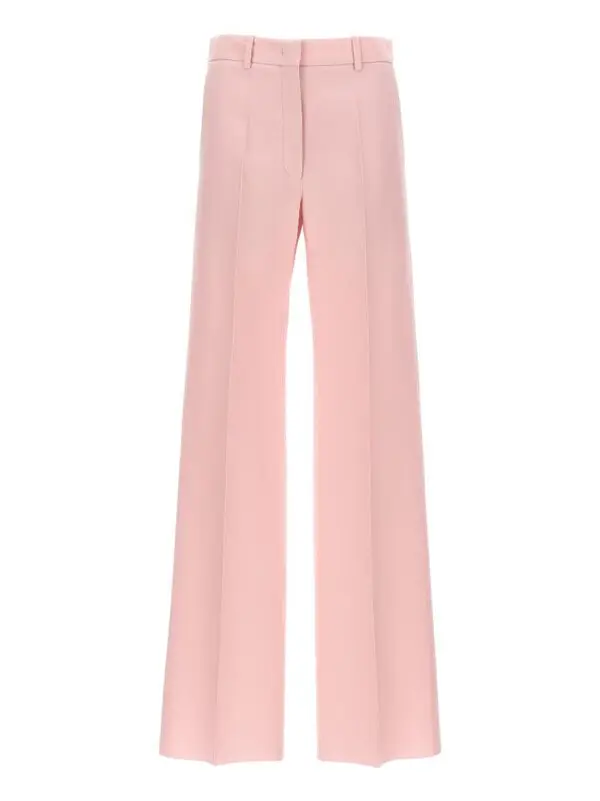 Valentino Garavani Crepe Couture High Waist Trousers - Pink
