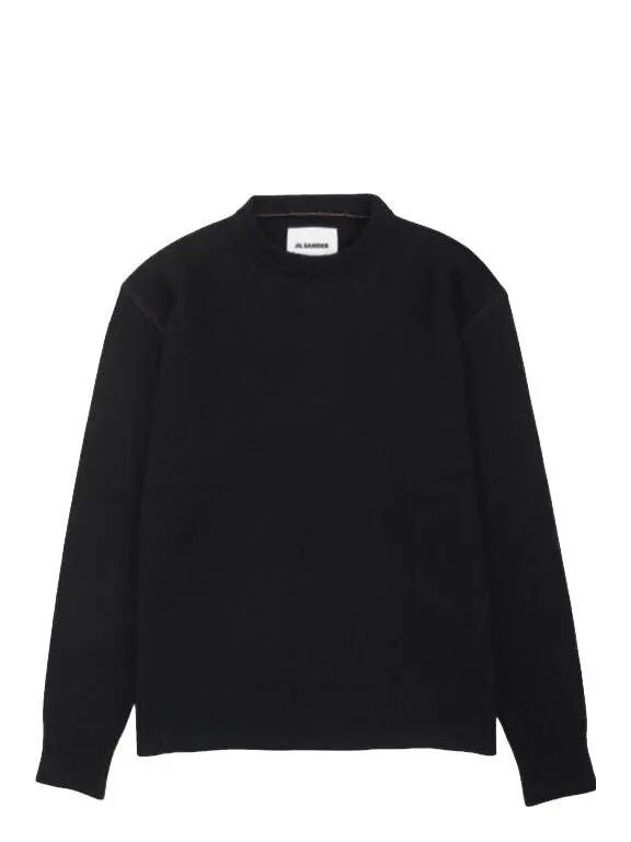 JIL SANDER Round Neck Sweater - Black