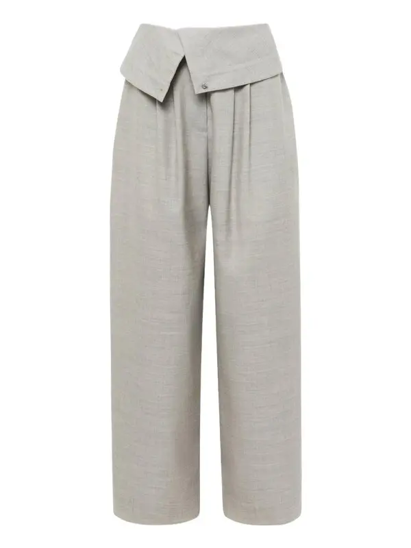 J.W.ANDERSON Wrap-front Pleated Trousers - Clay Color Mixing