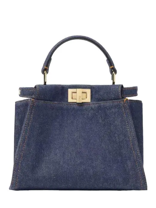Fendi Small Peekaboo Top-handle Tote Bag - Blue