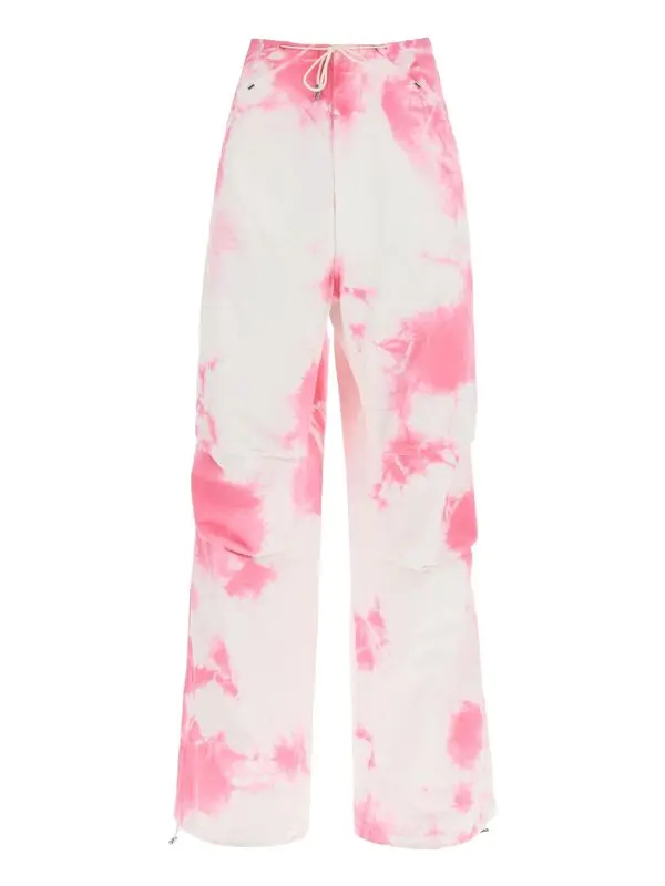 DARKPARK Tie-dye Wide Leg Lounge Pants - Pink