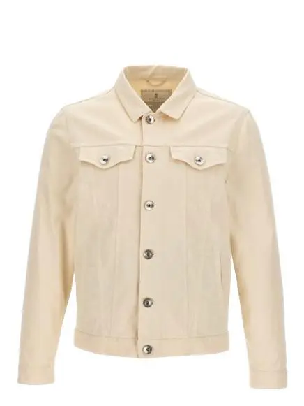 Brunello Cucinelli Button-fastening Denim Jacket - Nude