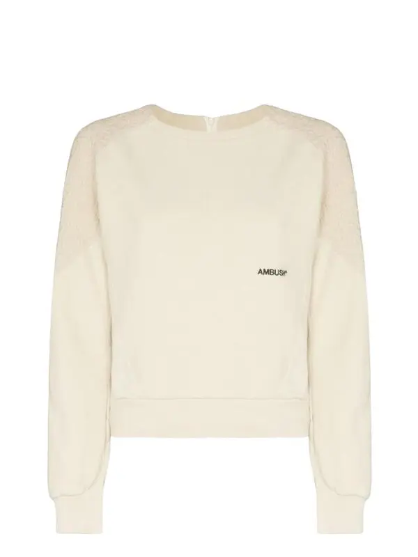AMBUSH Logo Embroidered Sweatshirt - White