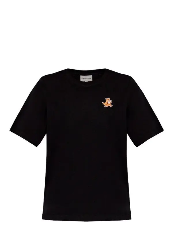 Maison Kitsuné Speedy Fox Patch Crewneck T-shirt - Black