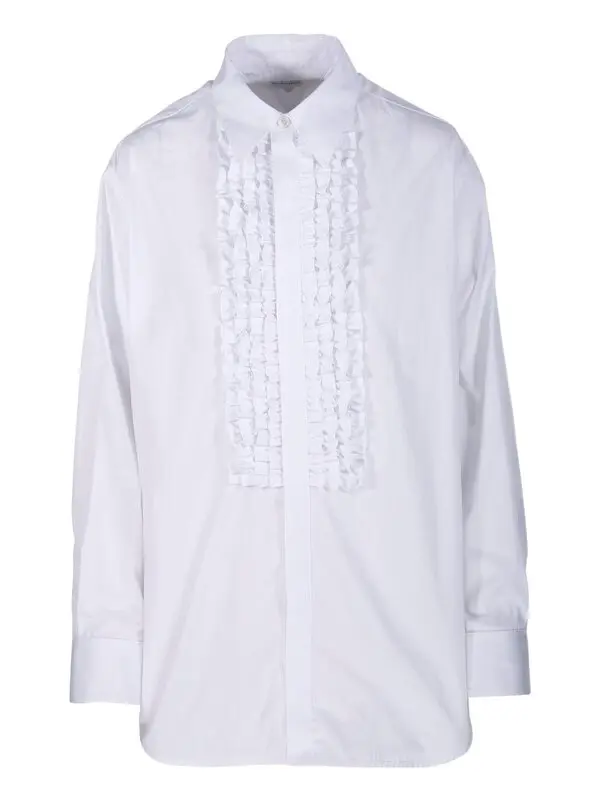 Bottega Veneta Ruffled Detail Shirt - White