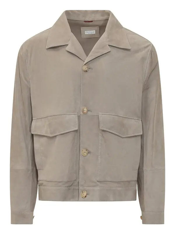 Brunello Cucinelli Collared Button-up Jacket - No