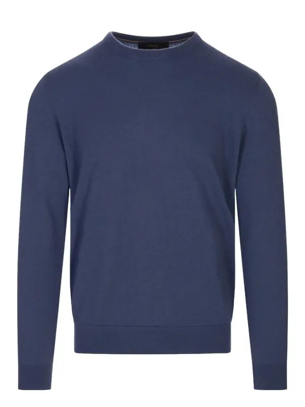 Hugo Boss Regular-fit Crewneck Jumper - Blue
