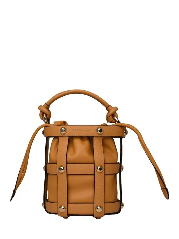 FERRAGAMO Cage Small Shoulder Bag - Brown