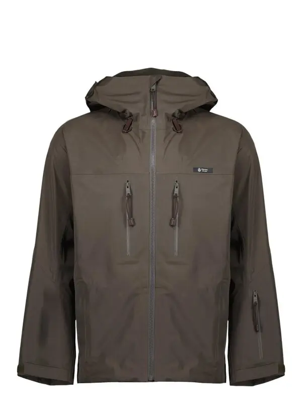 Prada Logo Tag Hooded Jacket - Camouflage Green