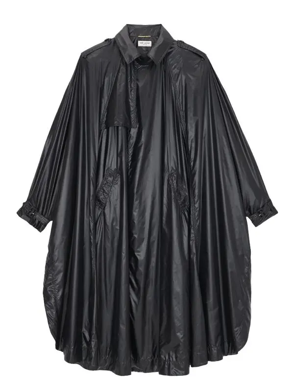 Saint Laurent Long-sleeved Padded Coat - Black