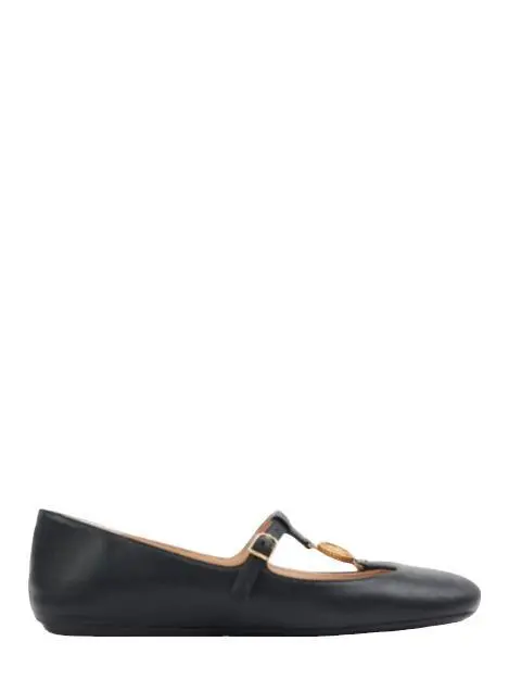 Chloé Logo-medal Ballet Flats - Black