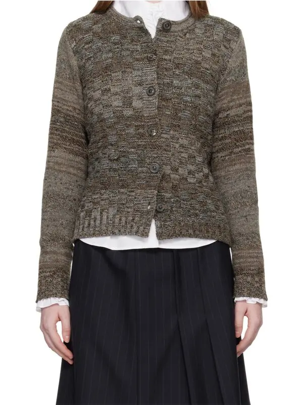 MAISON MARGIELA Wool Blend Knit Cardigan - Black