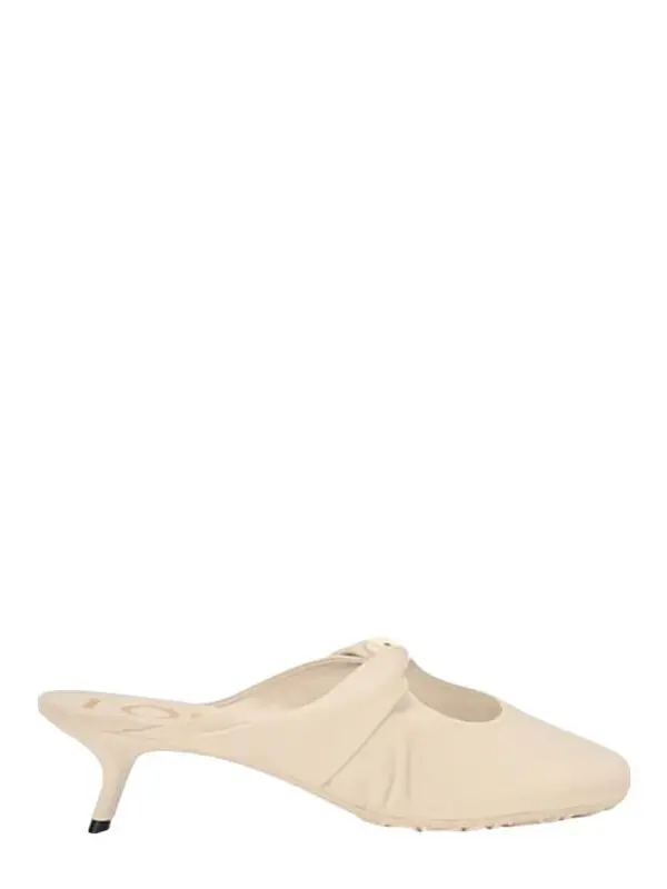 Loewe Soft Mules With Metallic Detailing - Dough