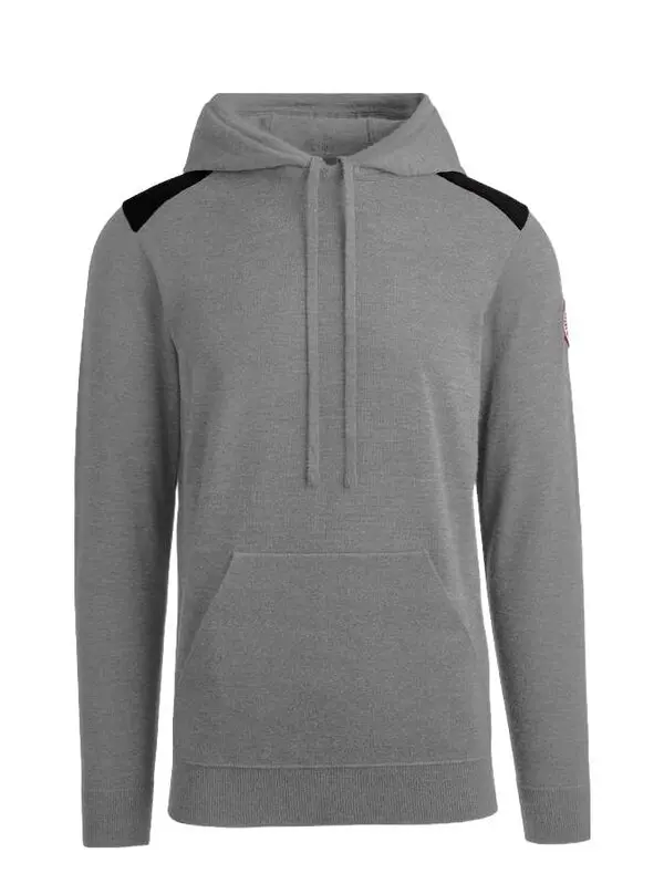 Canada Goose Knit Hoodie With Drawstring And Kangaroo Pockets - Gray