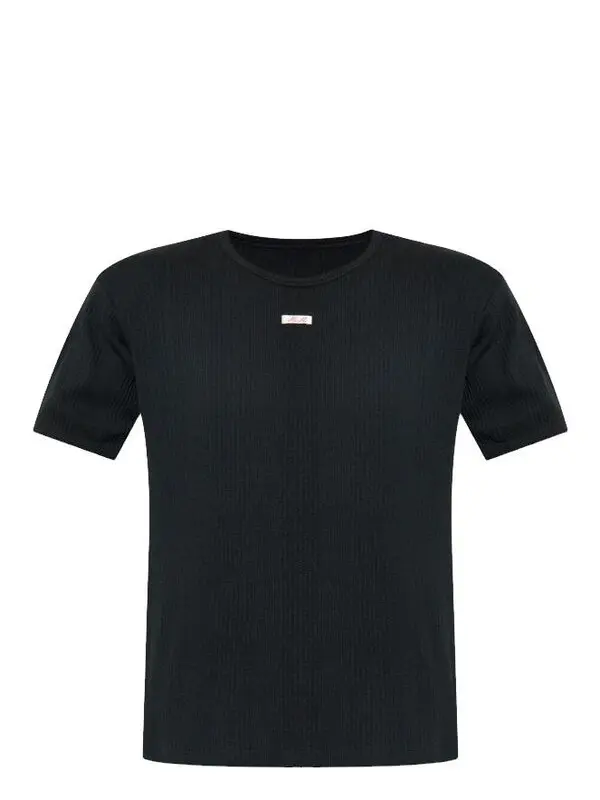 MAISON MARGIELA Ribbed Cotton T-shirt - Black