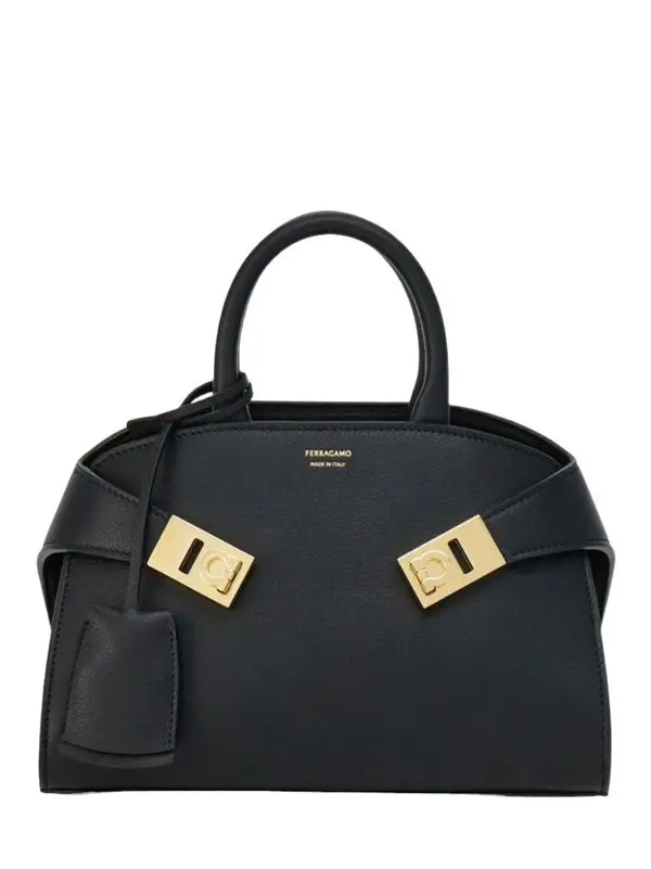 FERRAGAMO Mini Hug Top Handle Bag - Black