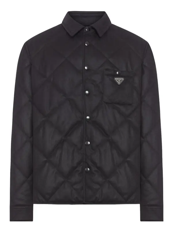Prada Padded Cashmere Shirt - Black