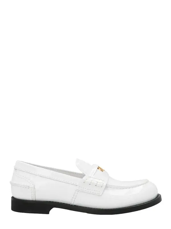 Miu Miu Classic Leather Loafers - White
