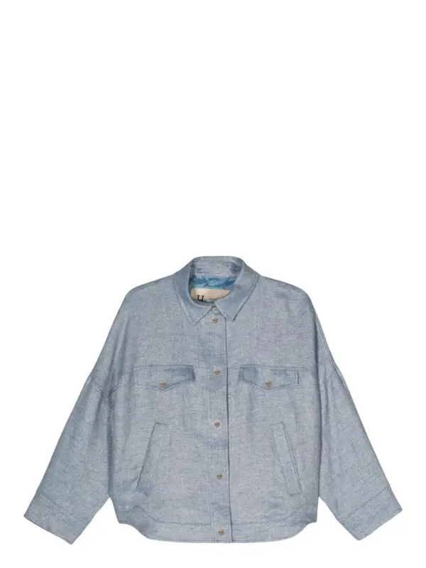 Herno Long-sleeved Shirt With Flap Pockets - Gray