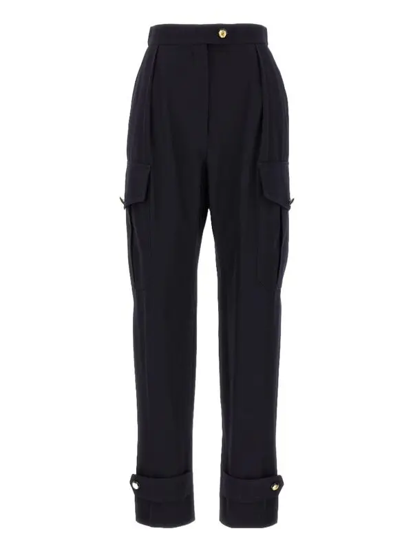 Alexander McQueen Straight-leg Cargo Pants With Button Pockets - Black