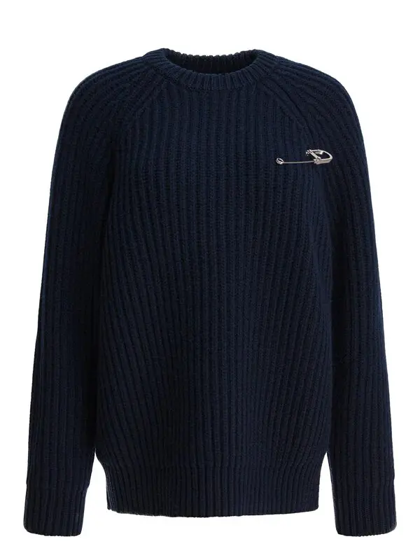 Prada Wool And Cashmere Crew Neck Sweater - Blue