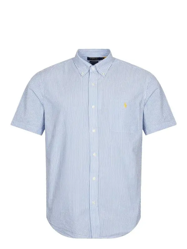 Polo Ralph Lauren Logo-embroidered Striped Shirt - Blue