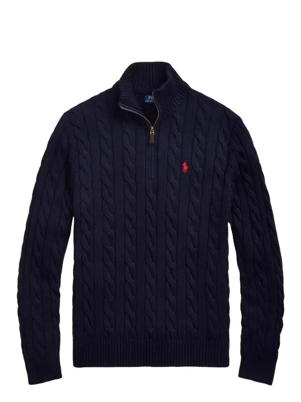 Polo Ralph Lauren Long-sleeved Half-zip Jumper - Black