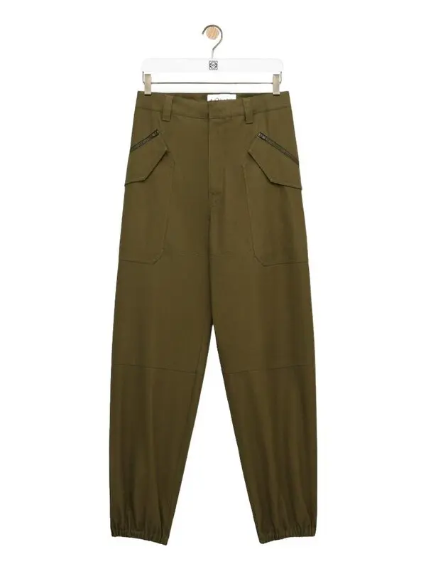 Loewe Zip-detailed Cargo Trousers - Green