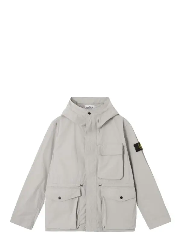 Stone Island Hooded Chest-pocket Jacket - Pearl Grey
