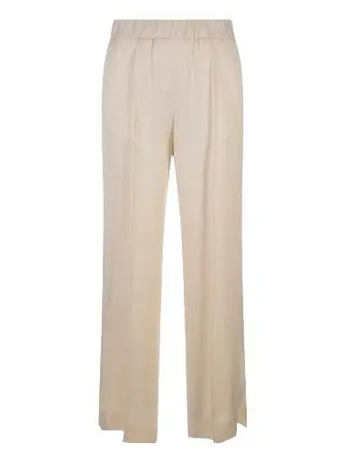 JIL SANDER Wide-leg Trousers With Elastic Waist - Nude