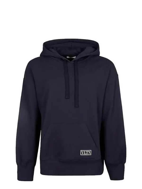 Valentino Garavani Camouflage Print Hoodie - Navy Blue