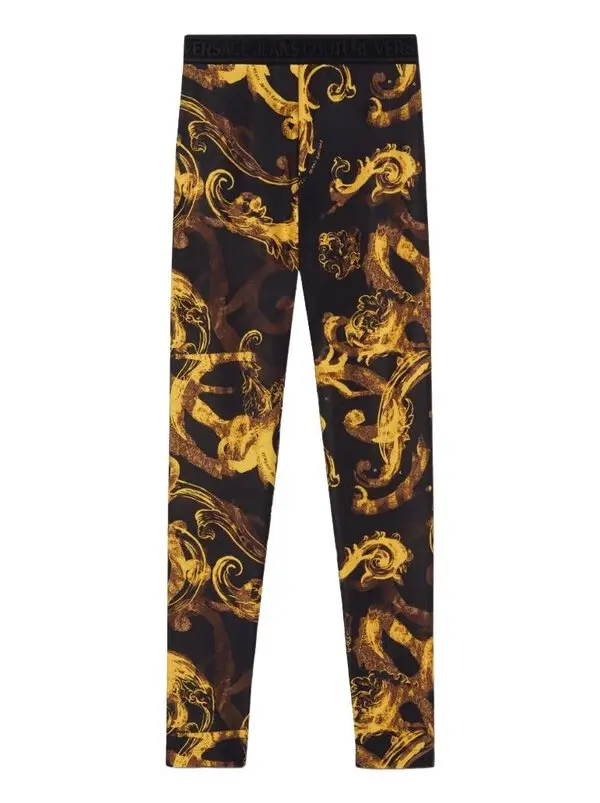 Versace Barocco Printed Leggings - Multicolor