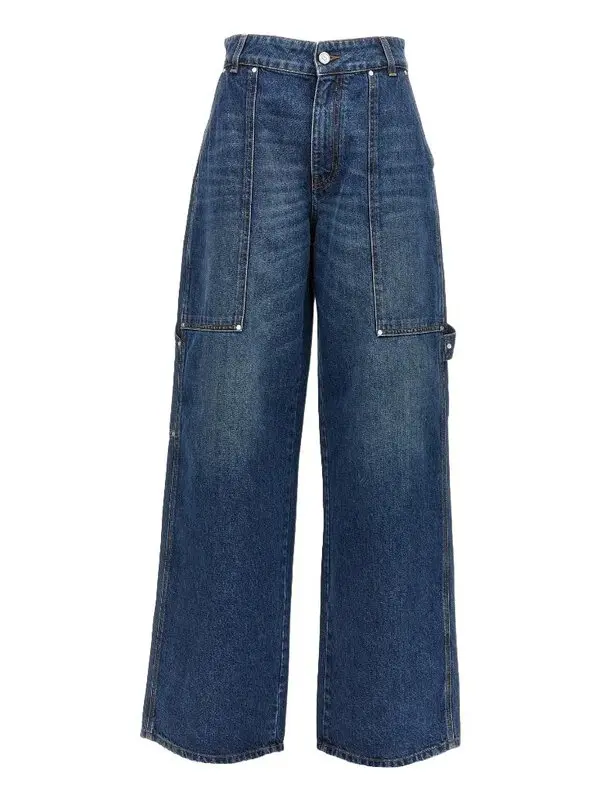 Stella McCartney Wide-leg Cargo Jeans - Blue