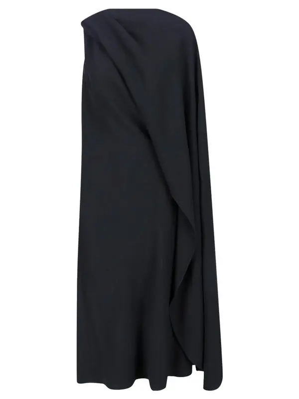 Balenciaga Sleeveless Draped Dress - Black