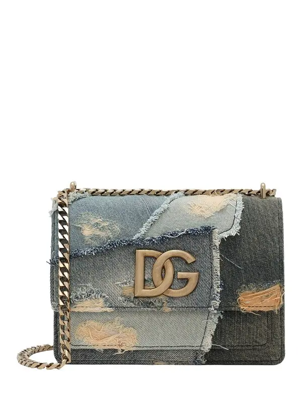 Dolce & Gabbana Dg Logo Plaque Crossbody Bag - Tannin