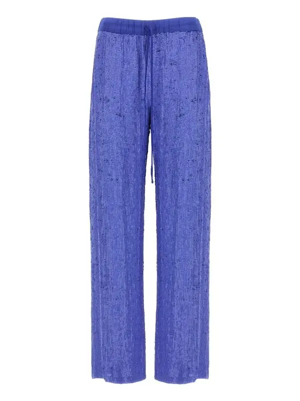 P.a.r.o.s.h Embellished Palazzo Pants - Purple