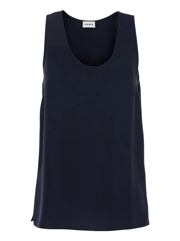 P.a.r.o.s.h Sleeveless Crewneck Tank Top - Blue